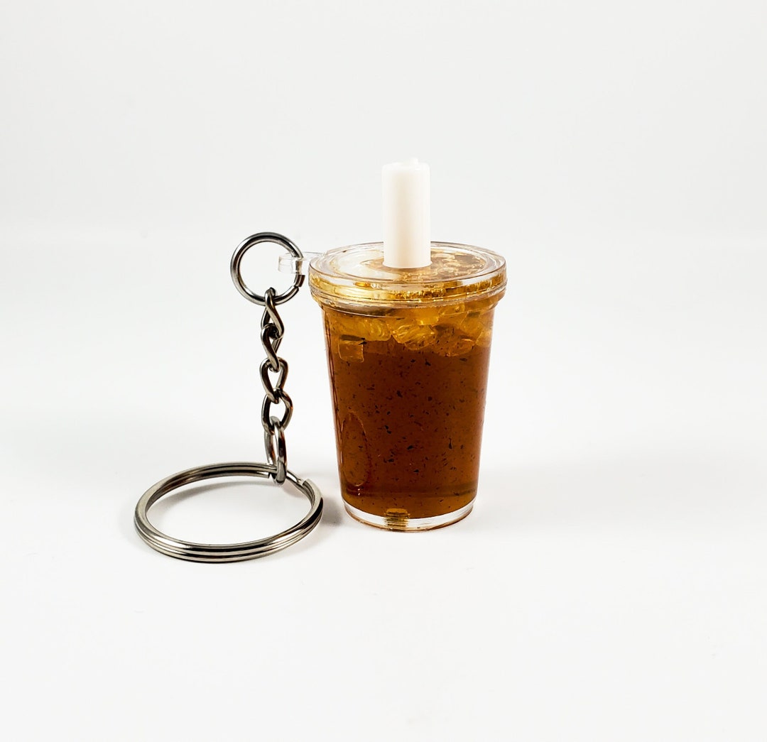 Iced Coffee Shaker Keychain coffee Keychain, Ice Coffee Charm - Etsy