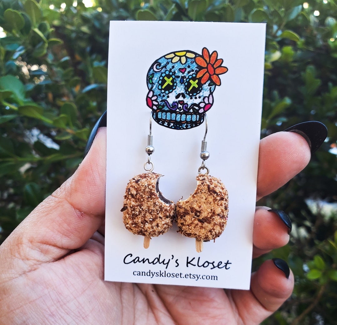 Chocolate Eclair Popsicle Earrings (chocolate, Ice Cream Earrings ...
