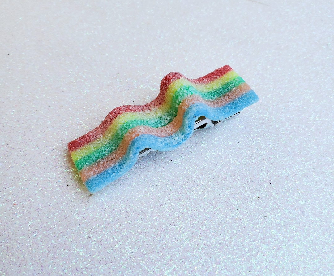 Rainbow Sour Belt Candy Hair Clip (gummy Hairclips, Candy Hairbows) - Etsy