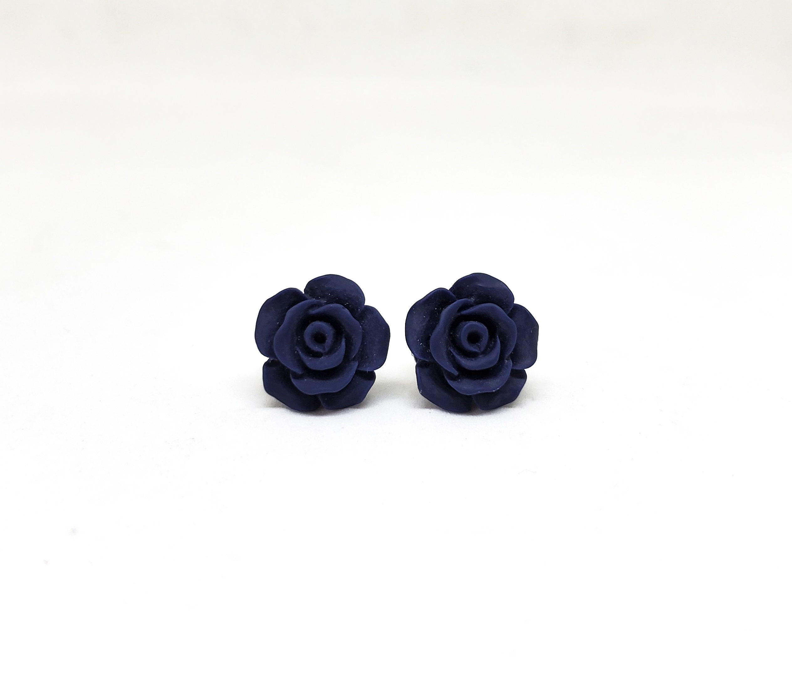 Dainty Rose Earrings (blue Roses, Light Blue Rose Earrings, Rose ...