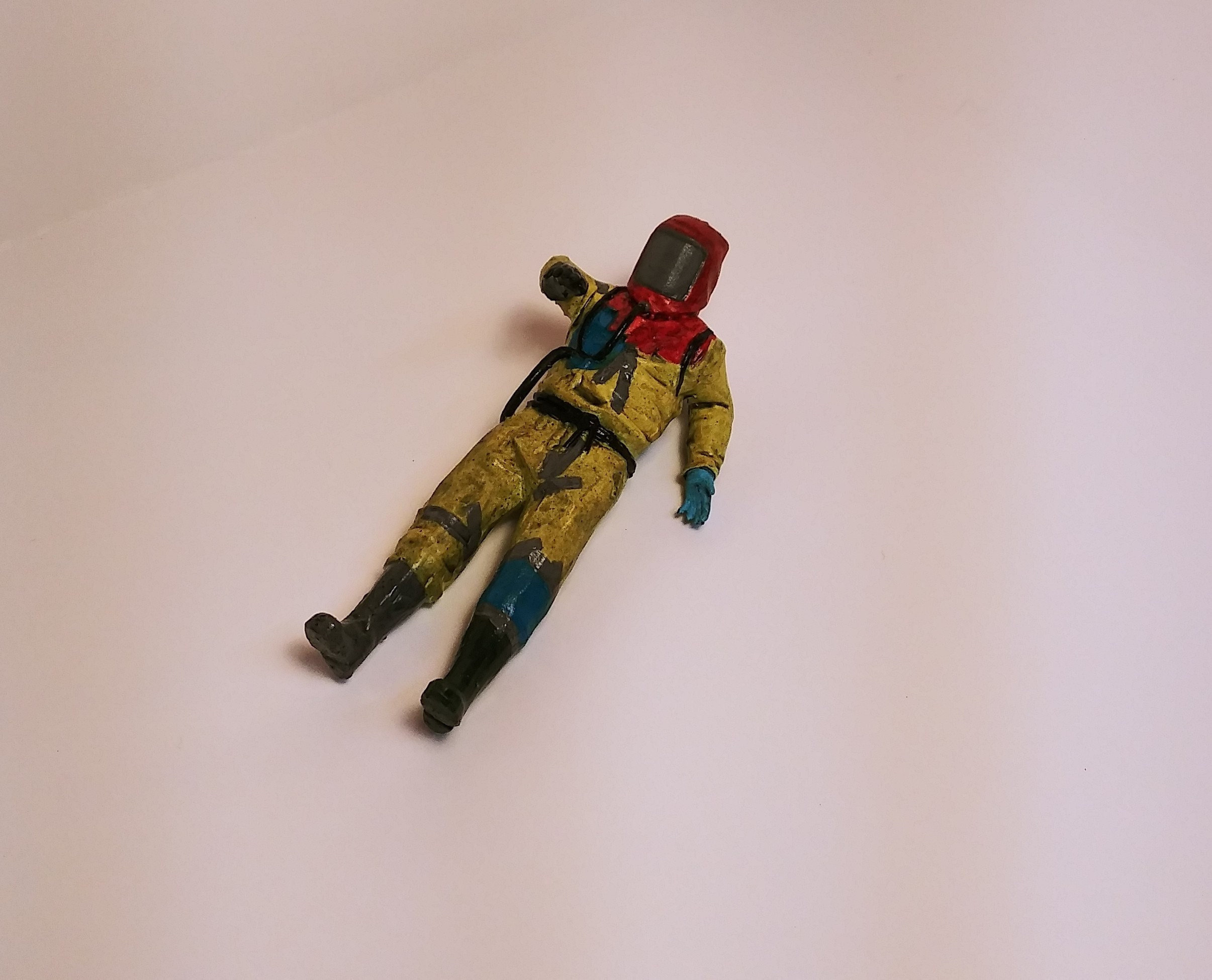 Rust Hazmat Downed Figure Hand Painted - Etsy