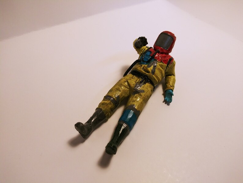 Rust Hazmat Downed Figure Hand Painted - Etsy