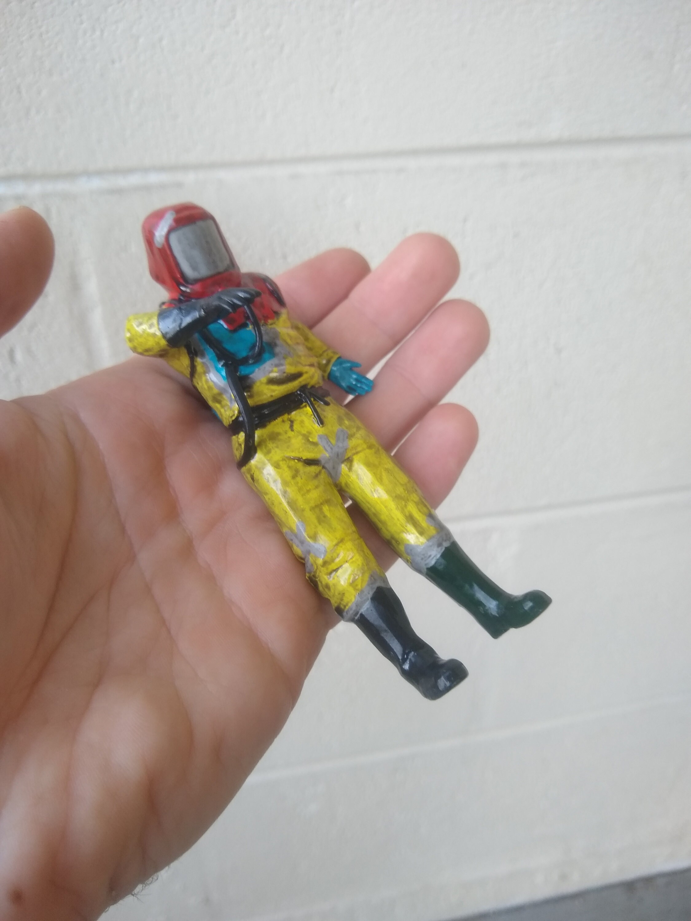 Rust Hazmat Downed Figure Hand Painted - Etsy