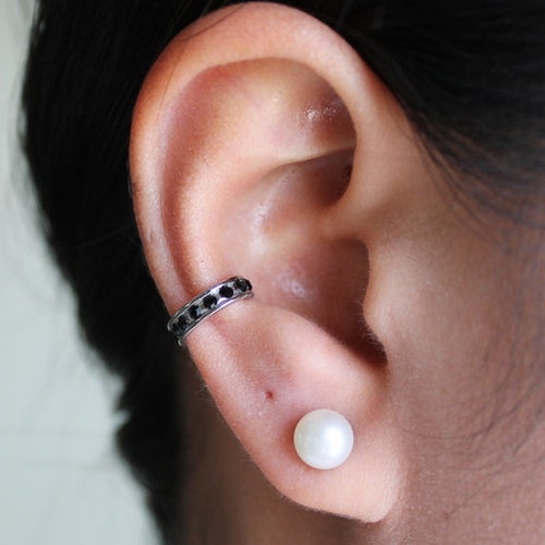 Crystal Band Ear Cuff Stainless Steel 316L Hypoallergenic - Etsy
