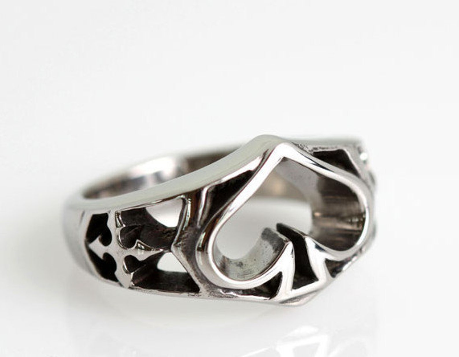 Ace of Spade Ring - Etsy