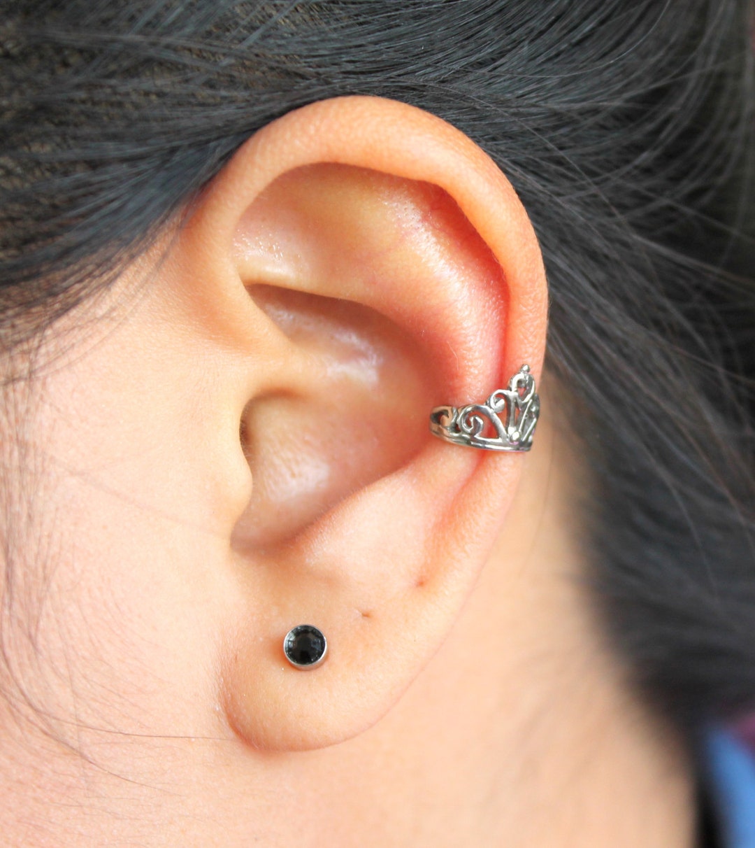 Princess Crown Ear Cuff, Stainless Steel 316L, Hypoallergenic. - Etsy