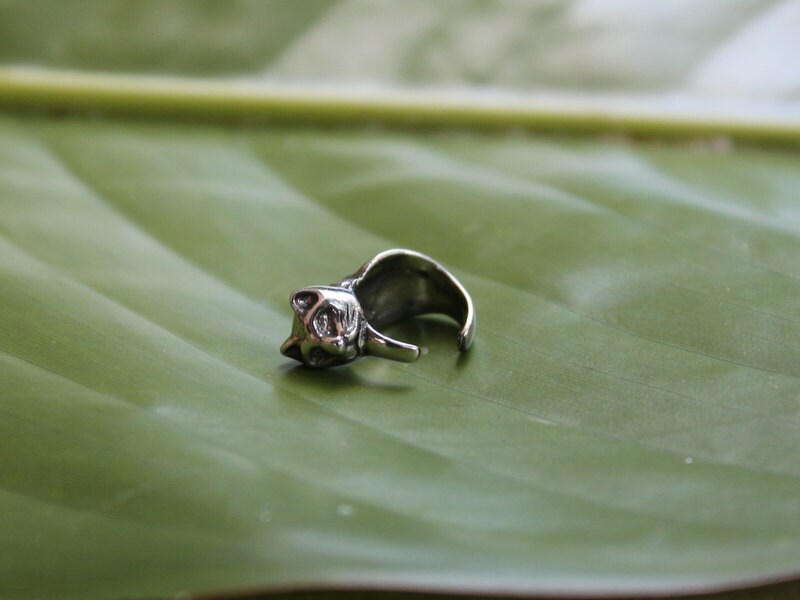 Stainless Steel Naughty Cat Ear Cuff Stainless Steel Ear Cuff - Etsy