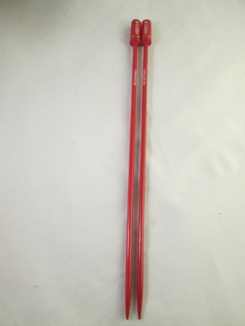 P-lush Knitting Needles, 4mm Knitting Needles, Red Knitting Needles - Etsy