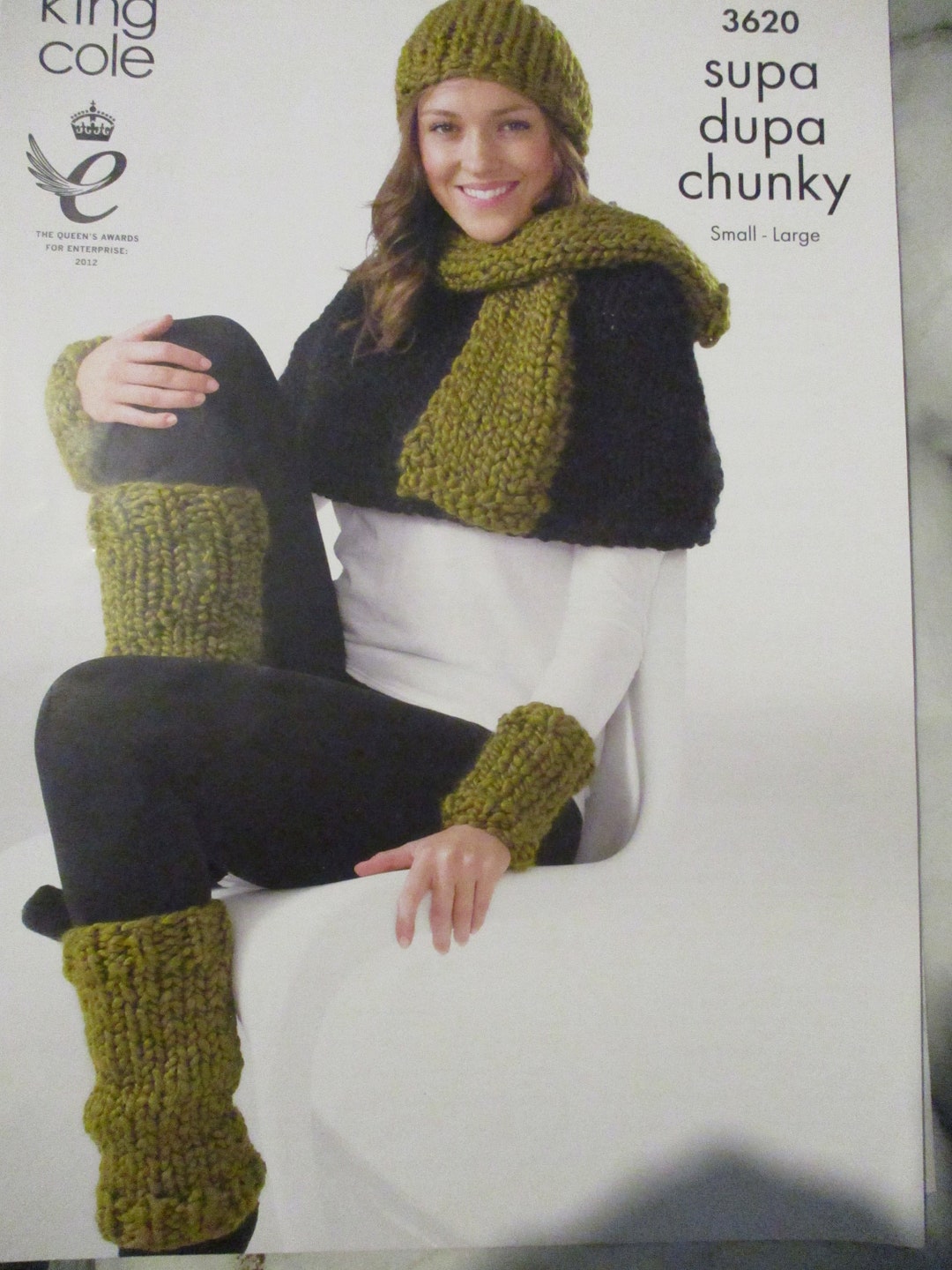 King Cole Knitting Pattern, Chunky Hat, Scarf, Leg Warmer Set - Etsy