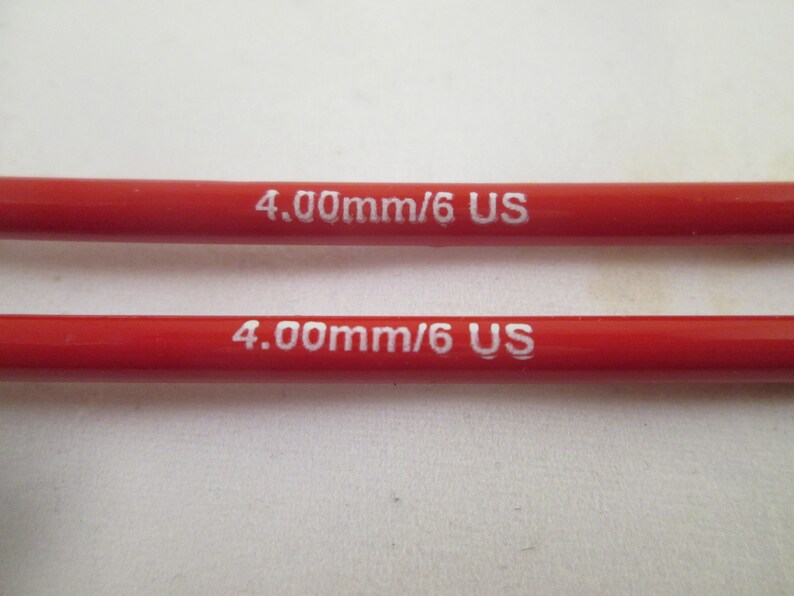 P-lush Knitting Needles, 4mm Knitting Needles, Red Knitting Needles - Etsy