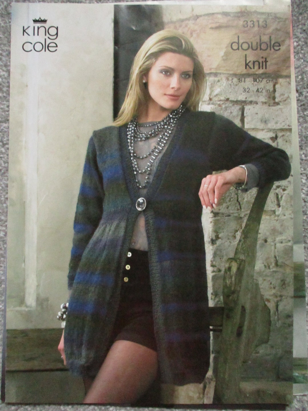 King Cole Cardigan Knitting Pattern DK 3313 (pre-owned) - Etsy UK