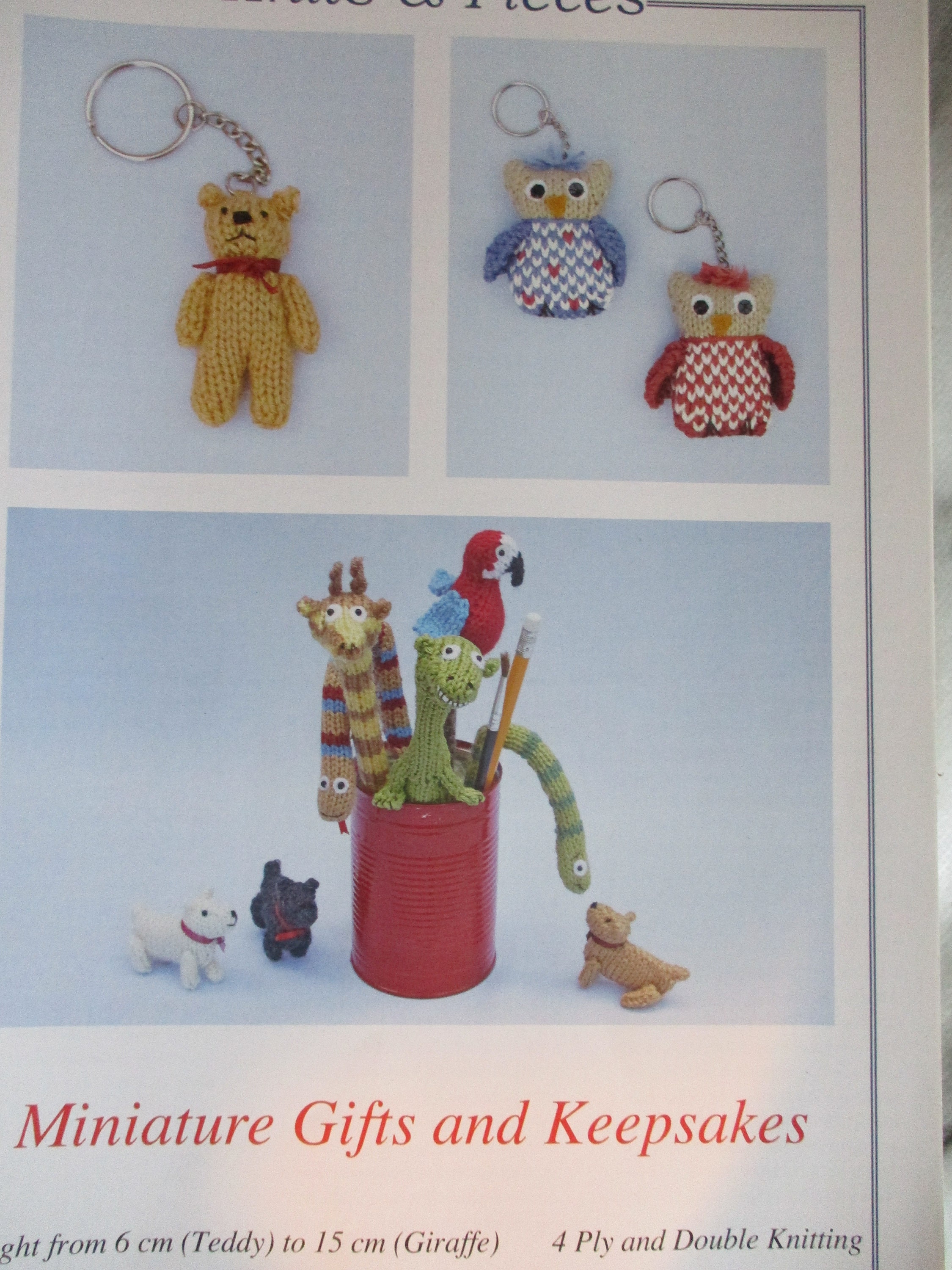 Miniature Teddy Pattern, Keyring Knitting Pattern, Knitted Owl Pattern ...