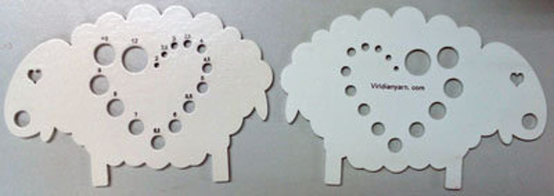 Sheep Needle Gauge, Knitting Needle Gauge, Knitting Needle Sizer ...