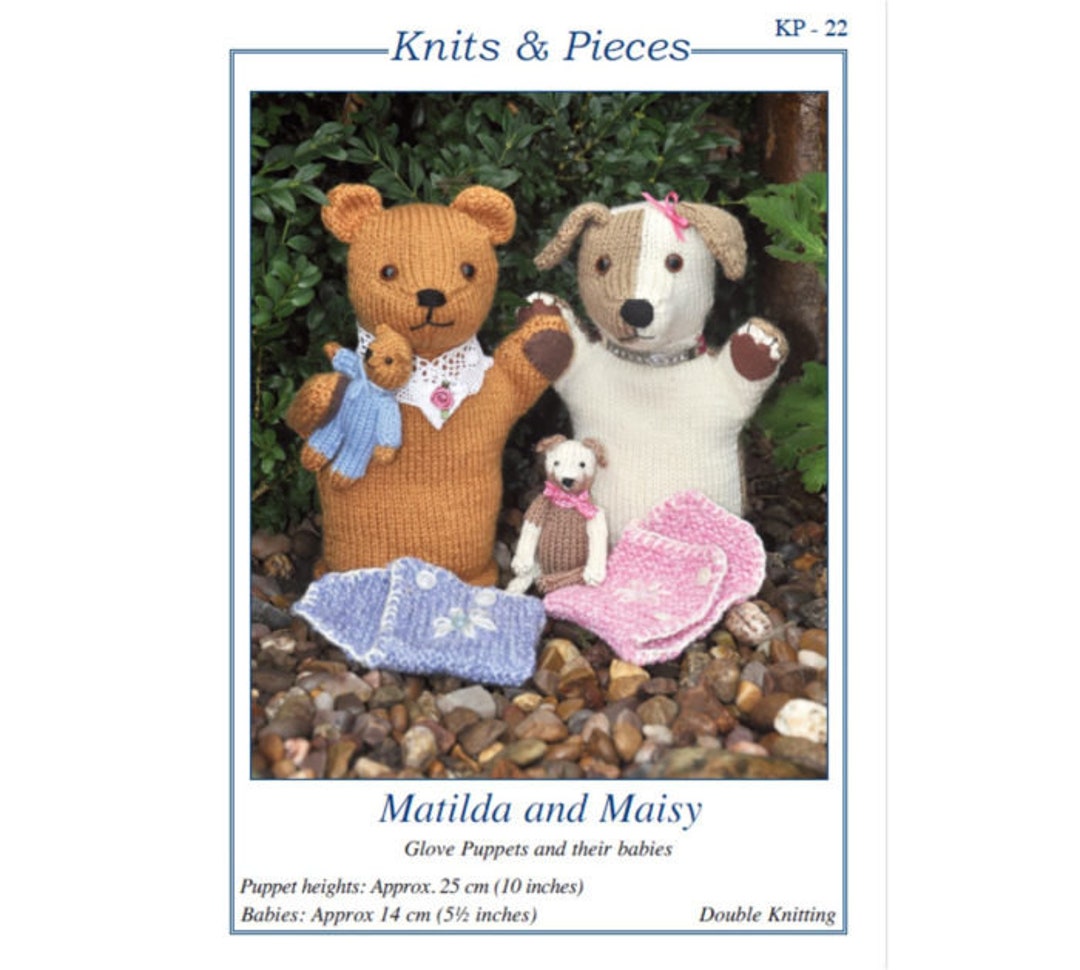 Matilda and Maisy Pattern, Glove Puppet Knitting Pattern, Knitted Toys ...