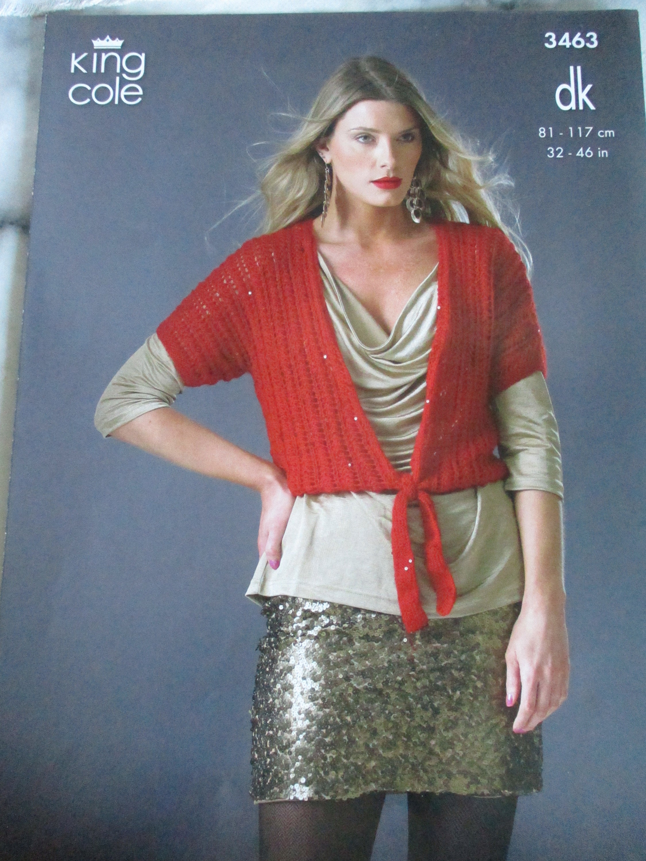 King Cole Knitting Pattern, Ladies Bolero, Ladies Cardigan, King Cole ...