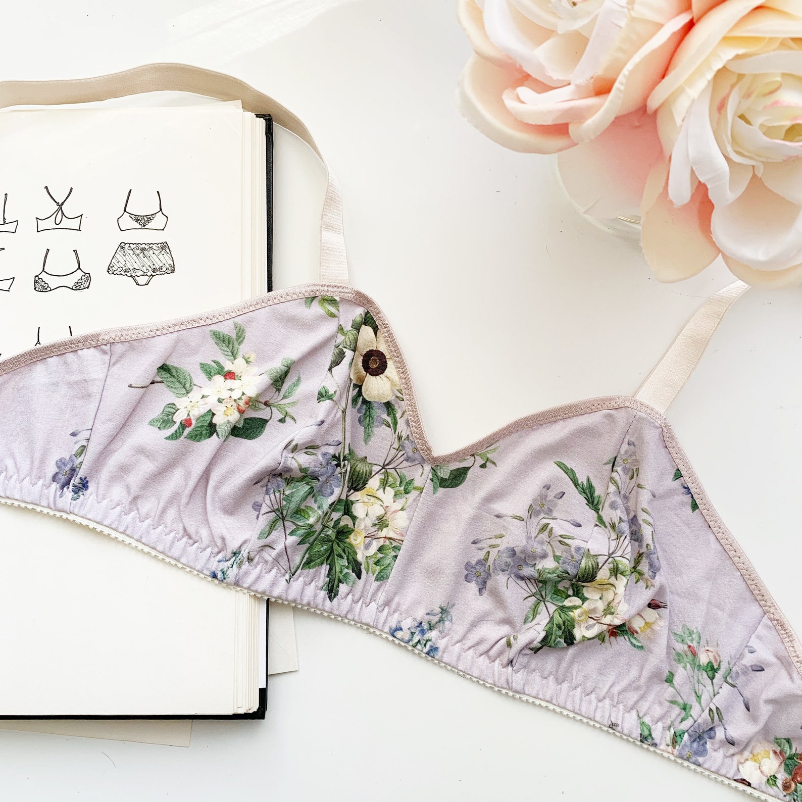 Jasmine Bra Bralette Beginner PDF Lingerie Sewing Pattern - Etsy
