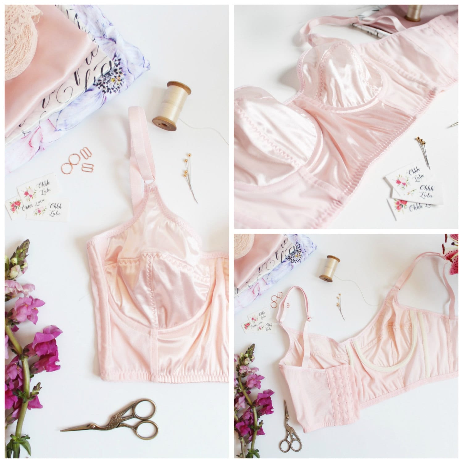 Cindy Vintage Style Longline Bra Pattern With Underwire and - Etsy