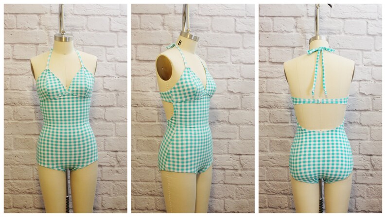 Vintage Style One Piece Bathingsuit Swimsuit Sewing Pattern | Etsy
