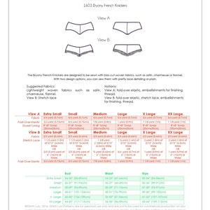 Bryony Modern French Knickers Sewing Pattern for Woven Fabrics PDF ...