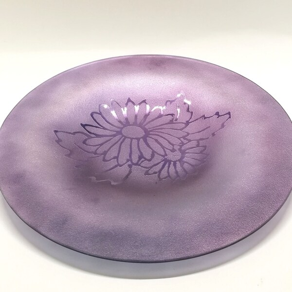 Purple Glass Plate - Etsy
