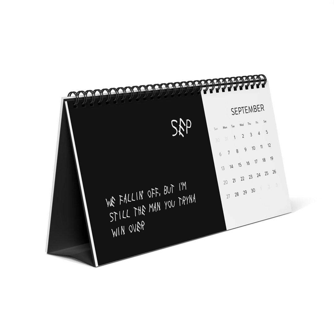 2026 Drake Desktop Calendar - Slime You Out Lyrics - Etsy