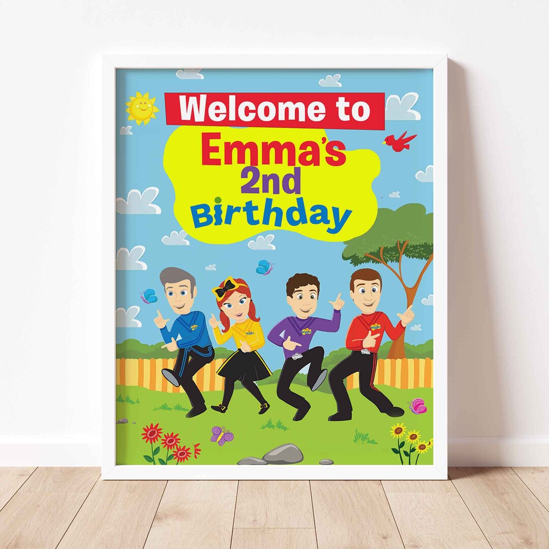 DIGITAL Printable THE WIGGLES Birthday Party Welcome Sign printable ...