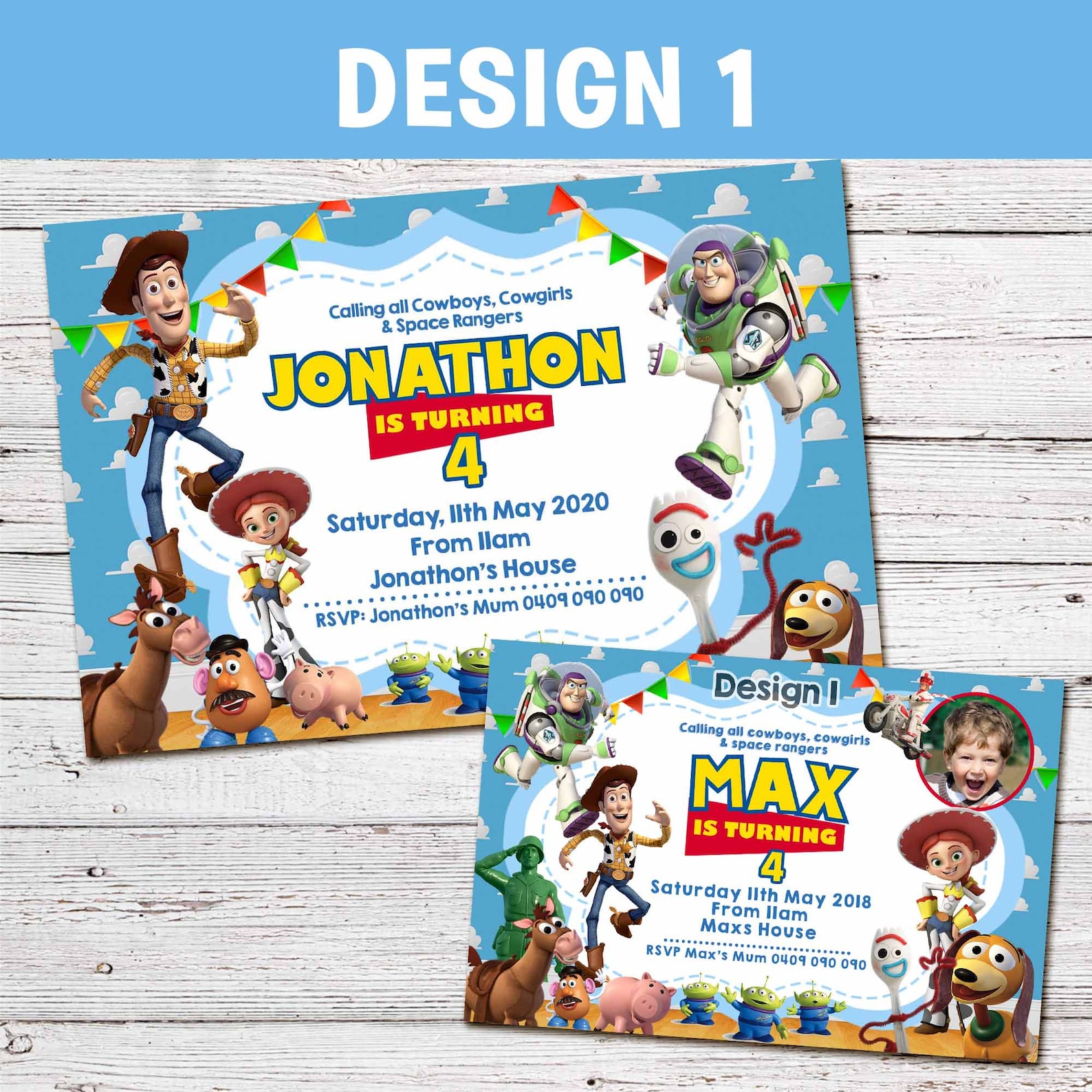 Personalised Digital TOY STORY Birthday Party Invitation | Etsy