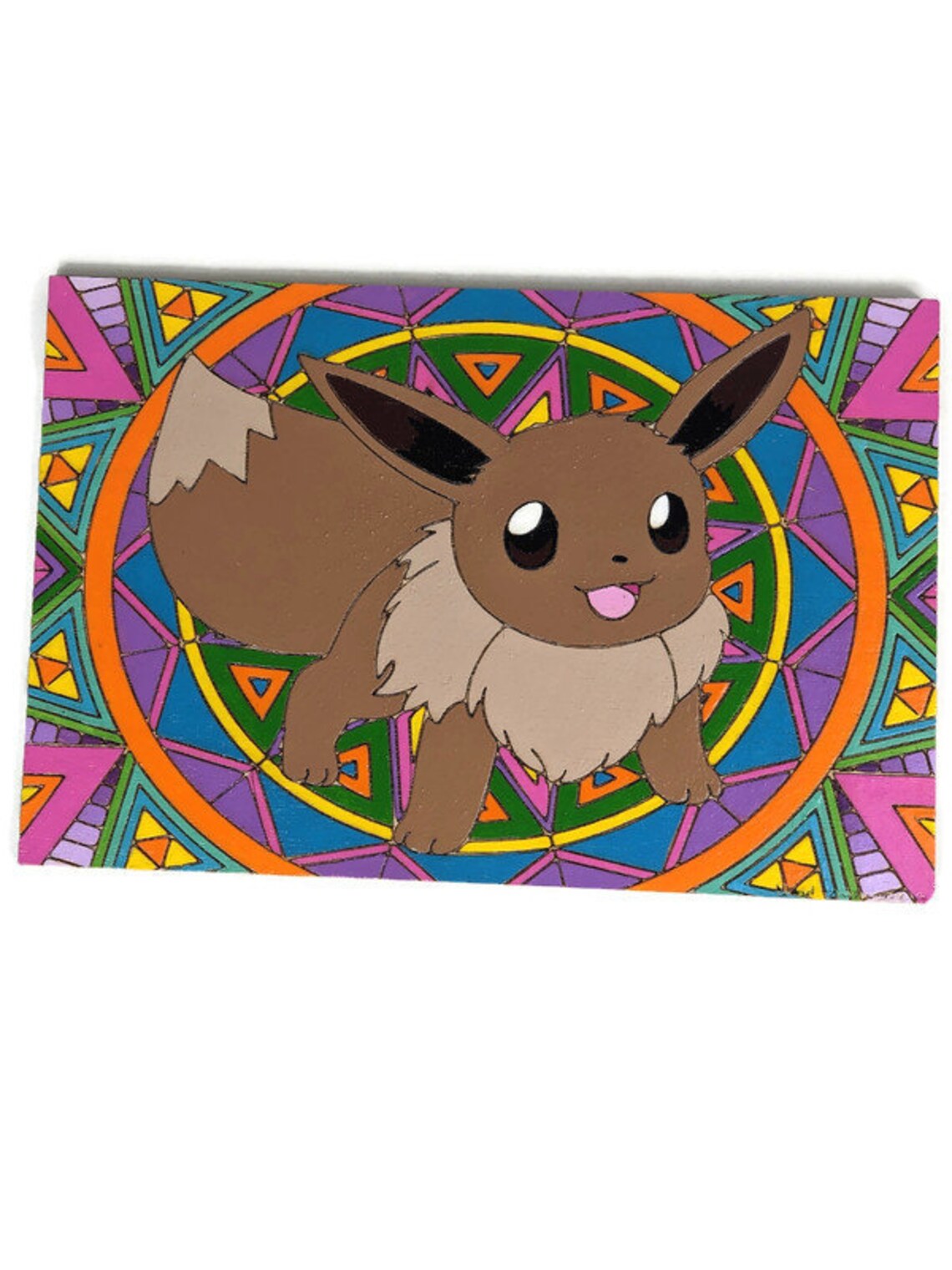 Mandala Eevee Art Plaque, Pokemon, Pokeball, Eeveelution - Etsy