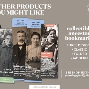 Ancestor Summary, Family History, Ancestor Story, Personalised ...