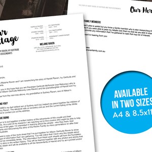 Family Tree Letterhead Custom Genealogy Stationery Template for Your ...