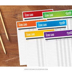 Trivia Score Card Printable for Genealogy Party Games Family - Etsy Canada