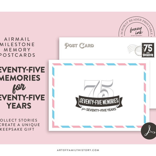 Milestone Birthday Memory Postcards - Etsy