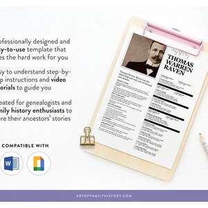 Family History Summary, Ancestor Snapshot, Ancestor Summary, Ancestor ...