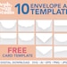 10 Envelope Template A5 - Envelope Bundle - Printable Invitation ...