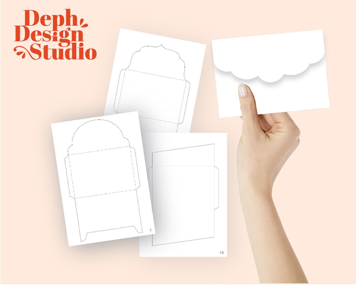 10 Envelope Template A5 Envelope Bundle Printable - Etsy