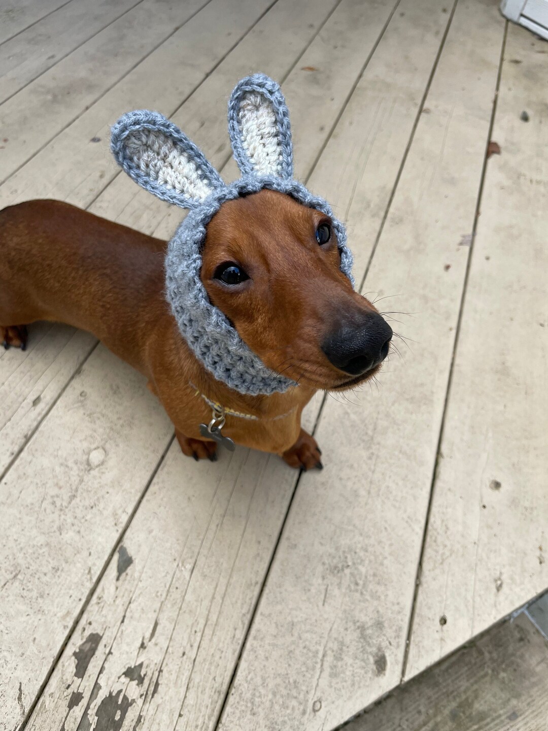 Crochet Pattern #083 - Bunny Snood, Dog Ear Warmer, Rabbit Dog Hood ...