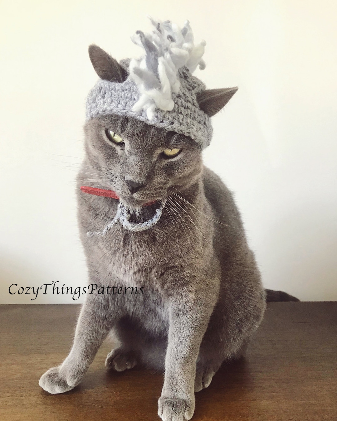 Crochet Pattern 053 - Cat Mohawk Hat, Small Dog Mohawk Hat, Pet ...