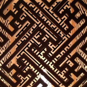 Sayagata Geometric Pattern Shadow Lamp. - Etsy