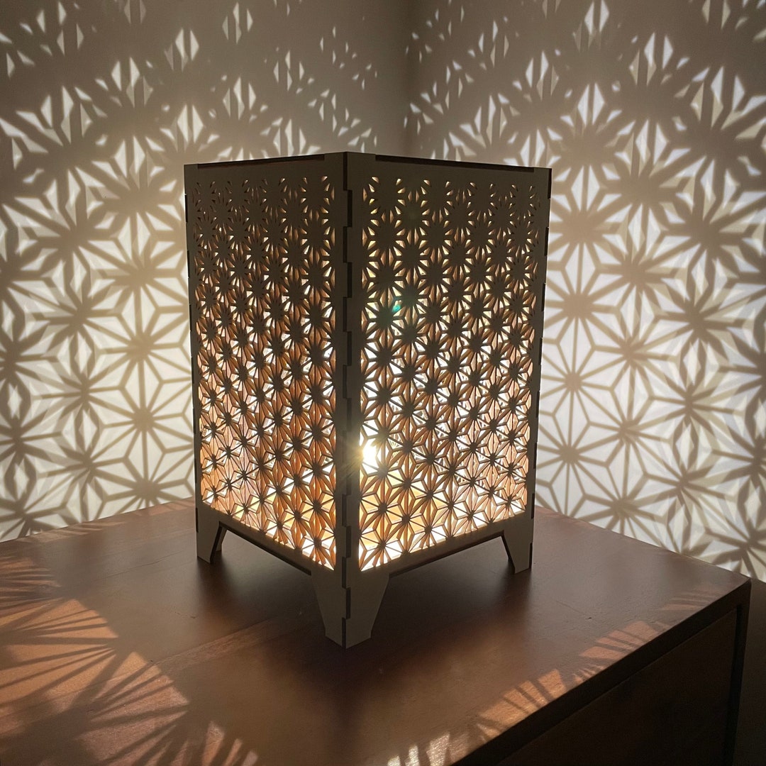 Asanoha Geometric Pattern Shadow Lamp. - Etsy