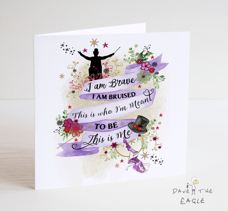 Greatest Showman Motivational Quote Card This is Me - Etsy