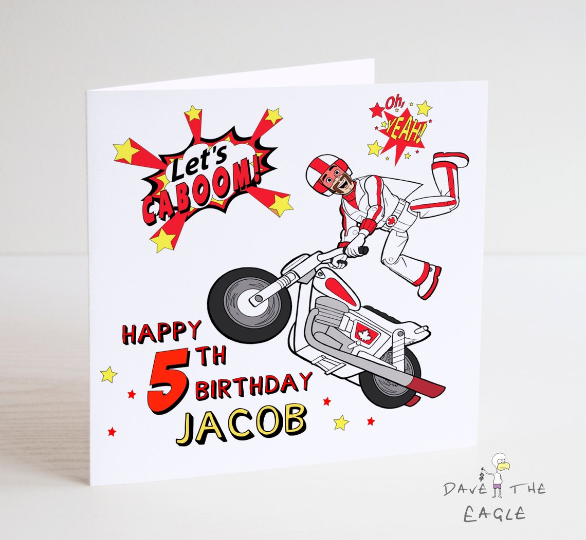 TOY STORY Personalised Birthday Card DUKE Caboom - Etsy