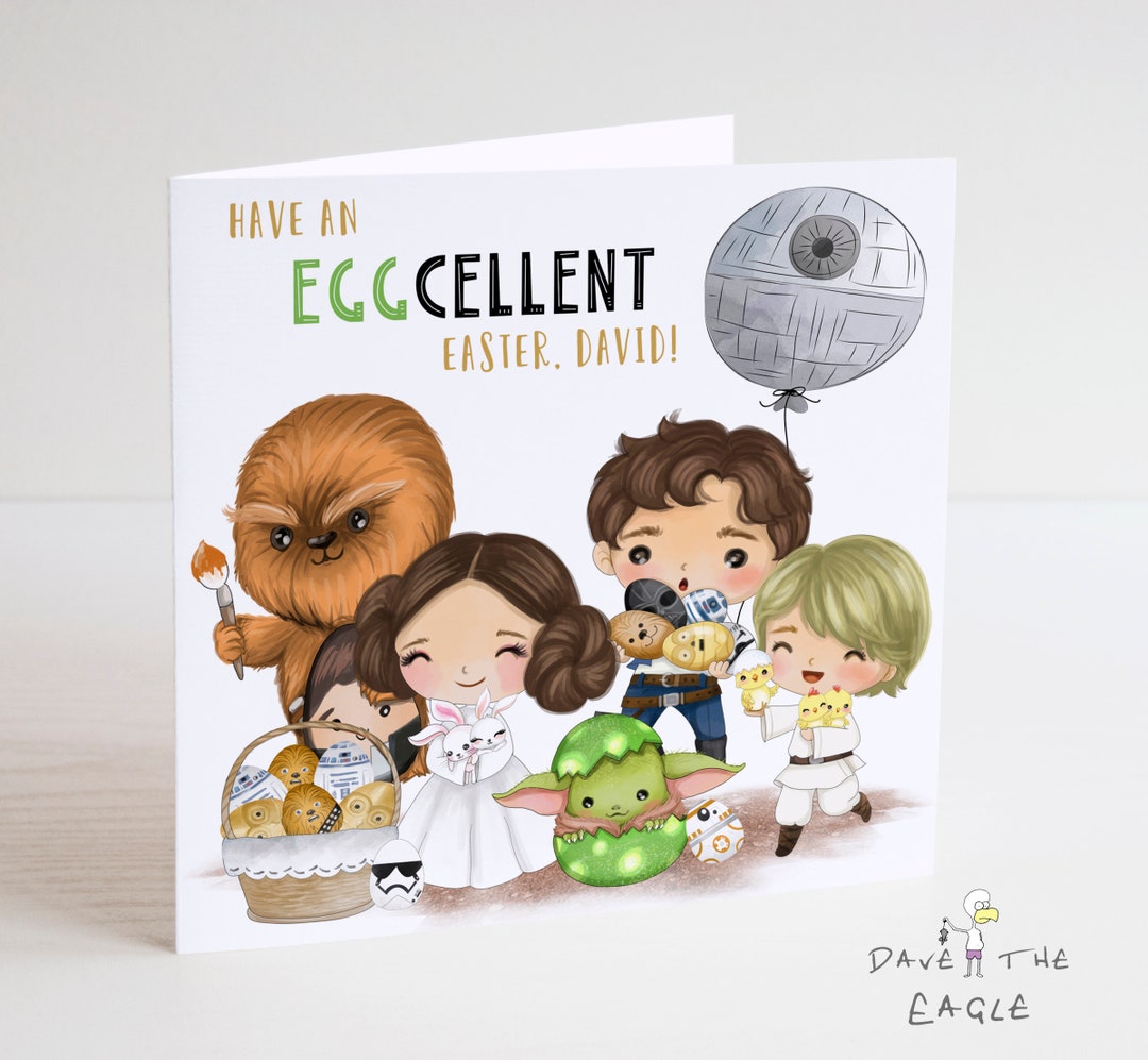 Star Wars Easter Card Personalised - Etsy UK