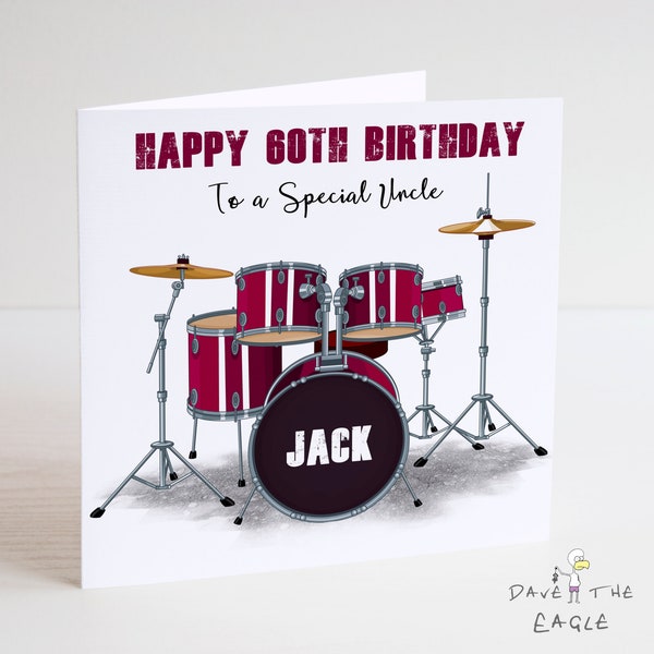 Drum Kit Birthday Card - Etsy