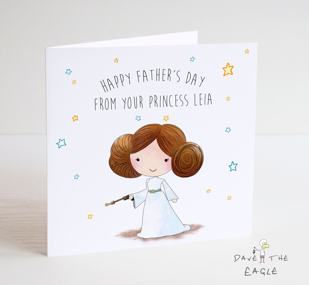 Star Wars Princess Leia Father's Day Card - Etsy UK