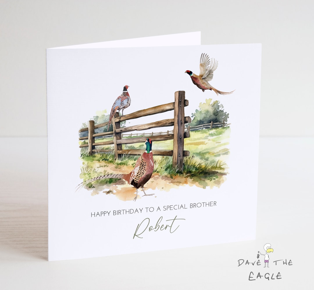 Pheasant Personalised Birthday Card - Country Life, Gamekeeper, Hunting ...