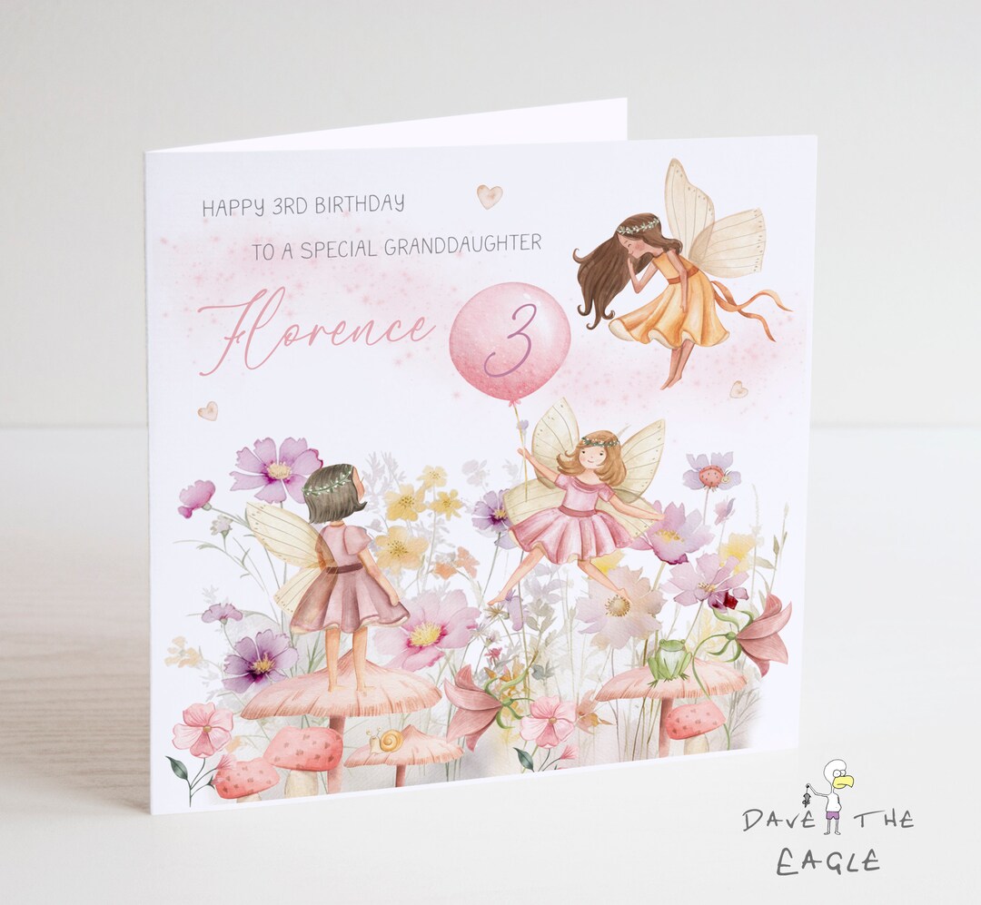 Fairy Garden Birthday Card - Magical Garden Daughter, Granddaughter ...