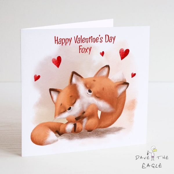 Fox Valentine Card - Etsy