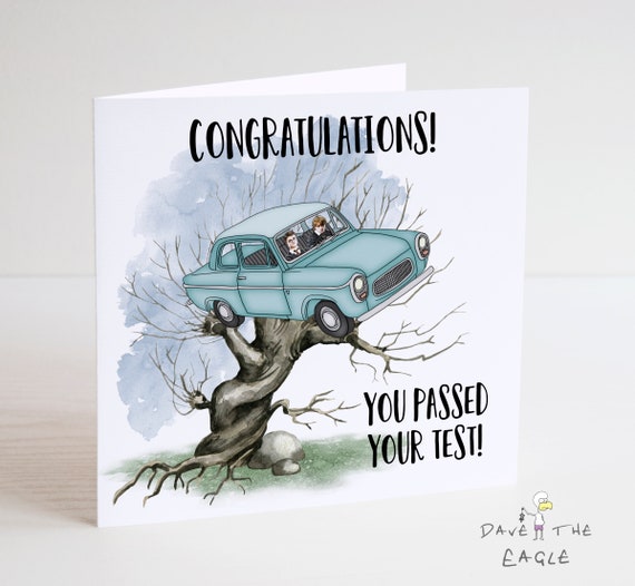 Driving Test Card Congratulations You Passed Learner | Etsy UK