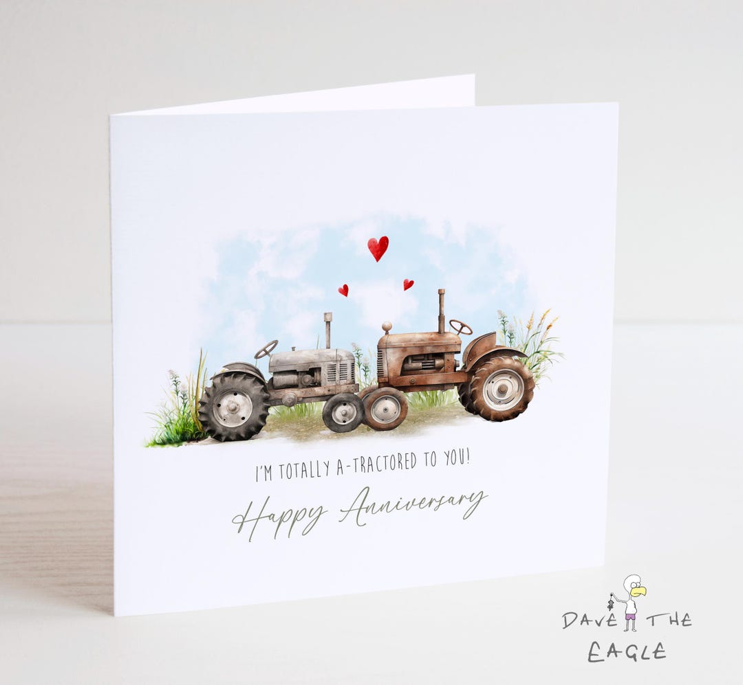 Tractor Anniversary Card - Country Life, Gamekeeper, Hunting and ...