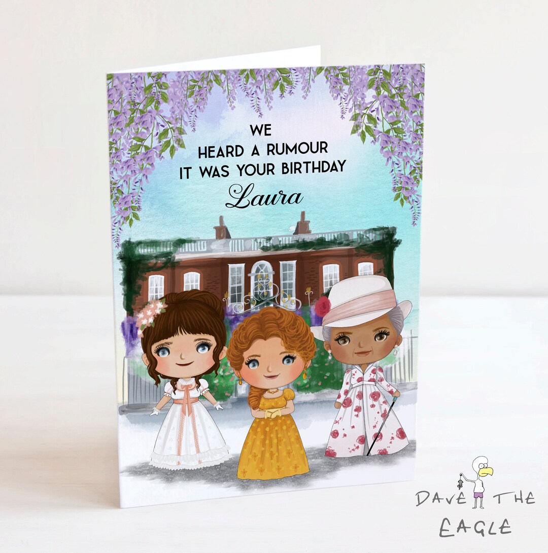 Bridgerton Inspired Birthday Card - Personalised - Etsy